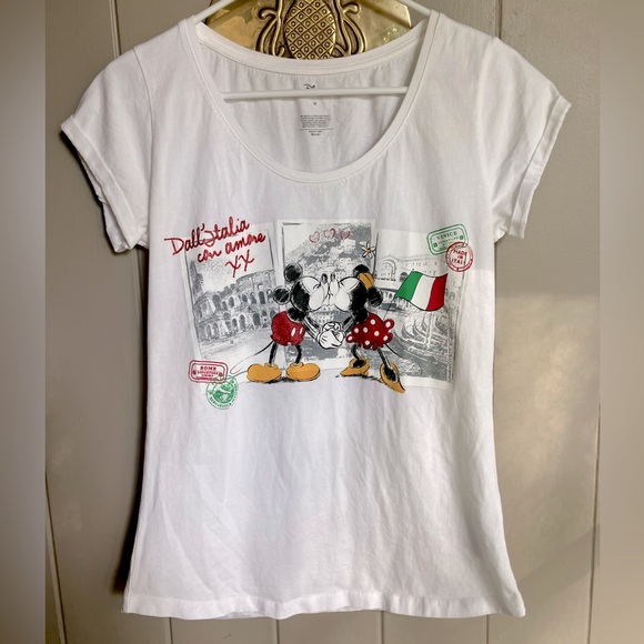 Disney | Tops | Minnie And Mickey Kissing In Italy Shirt | Poshmark